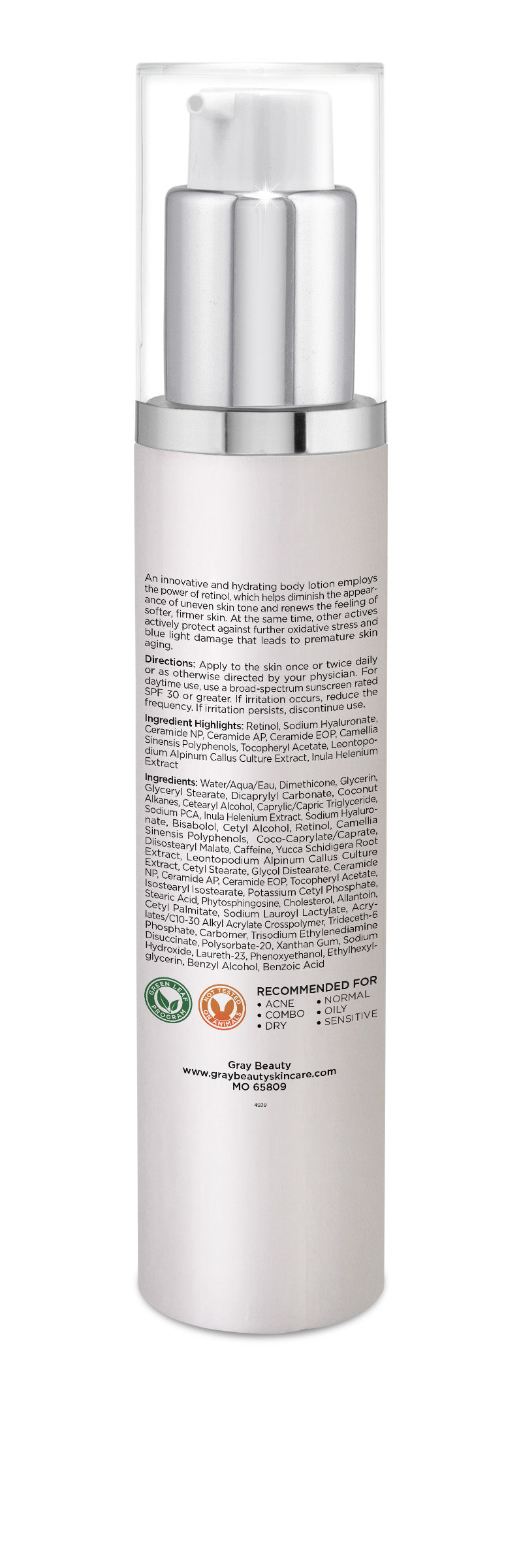 Retinol Body Lotion – Gray Beauty